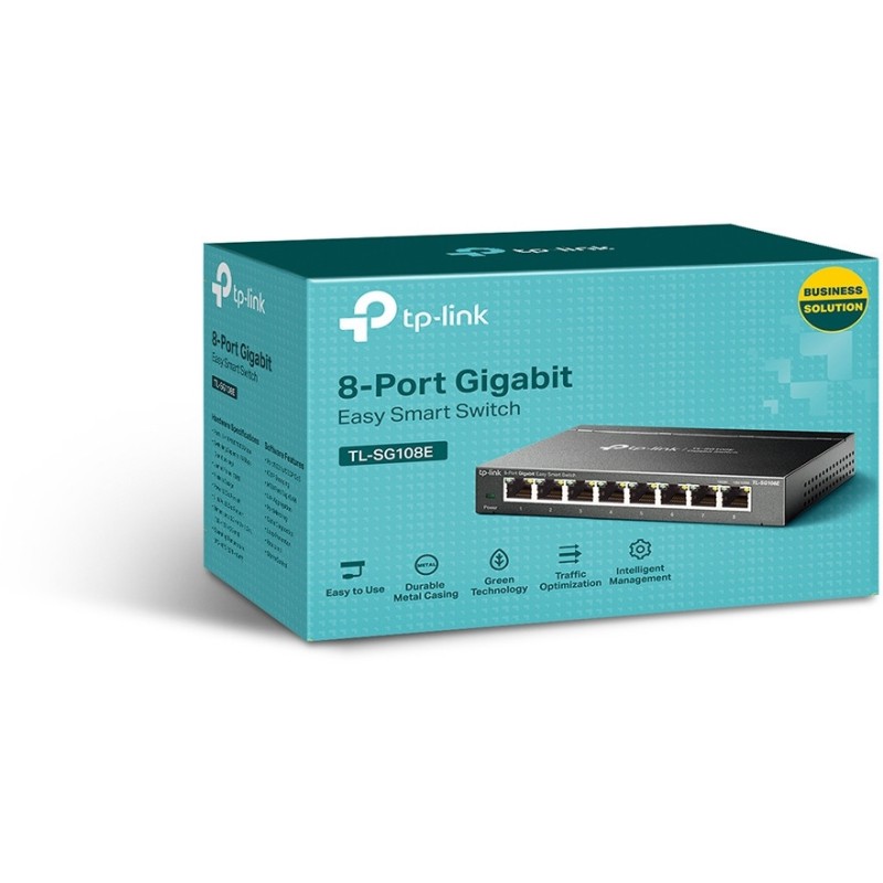 Switch de bureau TP-Link 8 Ports Gigabit (TL-SG108E) | Prix Maroc